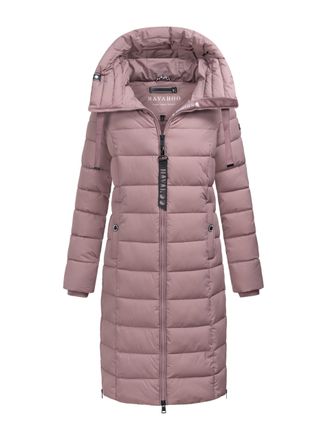 Navahoo Mondm&auml;dchen Damen Steppmantel mit Kapuze und Fleecefutter - Lila