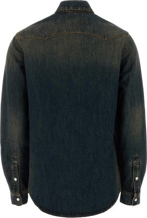 Fendi Cotton Abaca Denim Shirt - Blue