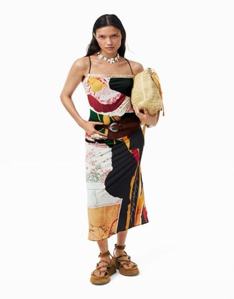 Desigual Robe en maille &agrave; bretelles - Noir