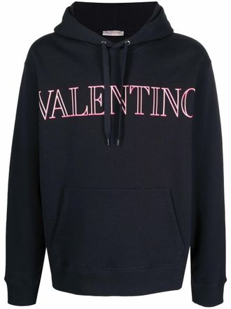 Valentino Garavani hoodie &agrave; logo imprim&eacute; - Bleu