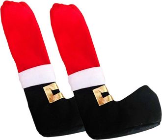 SOLUSTRE 2 St&uuml;ck Weihnachts Stuhlbein&uuml;berz&uuml;ge mit Weihnachtsmann Motiv rutschfeste Tischbein Bodenschoner aus Robustem Material Dekoration f&uuml;r K&uuml;chenst&uuml;hle und