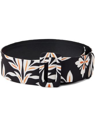 La DoubleJ ceinture à fleurs imprimées - Noir
