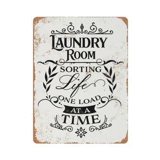 Hdadwy Metall-Blechschild, Waschküche, Vintage-Blechschild, Wanddekoration, Landhaus, Küche, Zuhause, Garage, Dekoration, 40,6 x 30,5 cm