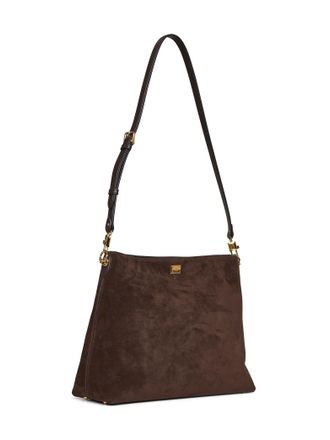 Dolce & Gabbana Womens Shoulder Bag Vittoria Brown Calf Leather