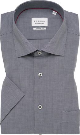 Eterna Kurzarmhemd mit Kleinmuster und Lyocell-Anteil, Comfort Fit in