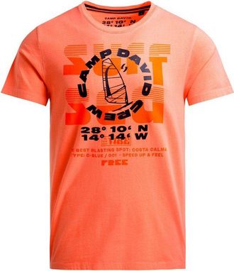 Camp David Rundhalsshirt aus Baumwolle