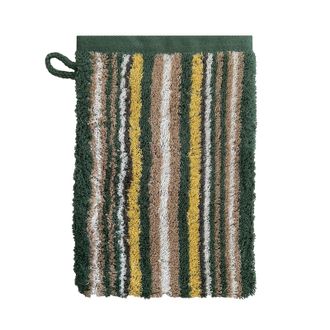 ROSS Handt&uuml;cher Sinfonie Multicolor Streifen 4019 Tanne, Waschhandschuh 16x22 cm