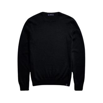 Fay Homme, Pulls, Noir, Taille: M Pull ras du cou classique en maille fine