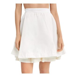 Moncler Klassischer- doppellagiger Rock - - Skirts - Damen - Wei&szlig; - XS