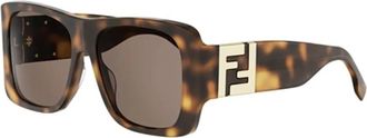 Fendi Forever Square Sonnenbrille - - Accessories - unisex - Braun - 55 MM
