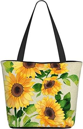 AOOEDM Welcome Sunflower Autumn Ladies Shopping Bag 13x11x7in.Le cadeau parfait pour la Saint-Valentin.Cest de la Saint-Valentin pour maman, fille, &eacute;pouse, e