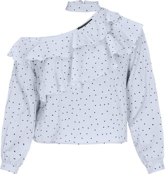 Faina Bluse Frauen Blau Schwarz