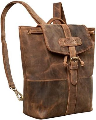 STILORD Ranger Sac &agrave; Dos Vintage en Cuir 13,3 poucer Ordinateur Portable MacBook Robuste et &eacute;l&eacute;gant Daypack en Cuir v&eacute;ritable Couleur:Marron Moyen