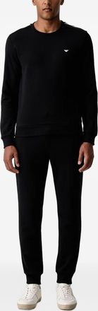 Emporio Armani Logo-Embroidered Sweatshirt - Black