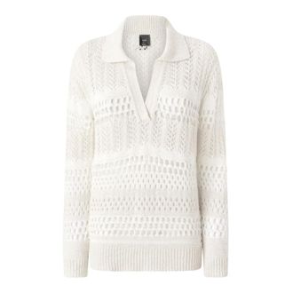 Pinko Gorzano Baumwoll-Leinen-Pullover - - Knitwear - Damen - Wei&szlig; - S