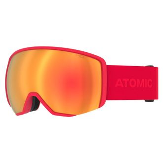 Atomic REVENT L HD Skibrille - Red - Skibrillen mit kontrastreichen Farben - Hochwertig verspiegelte Snowboardbrille - Brille mit Live Fit Rahmen - Skibrille