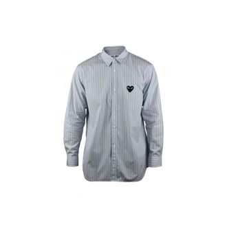 Comme Des Gar&ccedil;ons Gestreiftes Button-Down-Hemd - - Shirts - Herren - Blau - XL