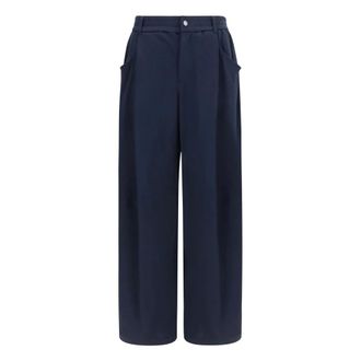 Brunello Cucinelli Pantalon Sportif Boutonn&eacute; - Femme - Pantalons - Bleu - Taille: 42 FR