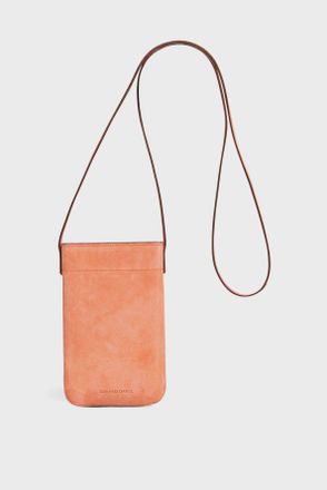 Gerard Darel Porte t&eacute;l&eacute;phone en cuir velours - LADYPHONE - Blush