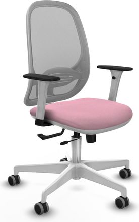 Piqueras y Crespo Schreibtischstuhl Rosa Cilanco mit 1D-Armen, h&ouml;henverstellbare Lendenwirbelst&uuml;tze, ausgestattet mit Syncro/Translack und Schneidschaum, mit Rollen 65 
