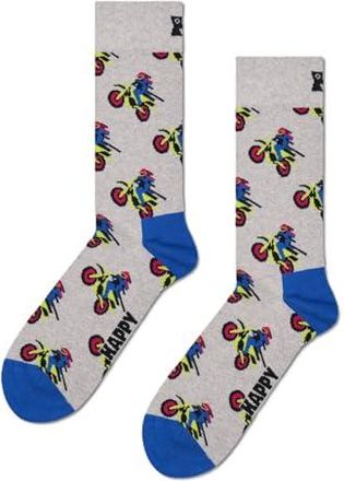 Happy Socks Chaussettes de moto Cross, gris, 54-58