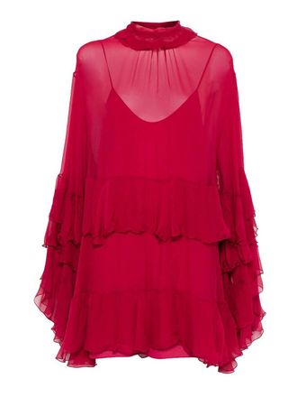 Chlo&eacute; Robe Au Genou - Rouge
