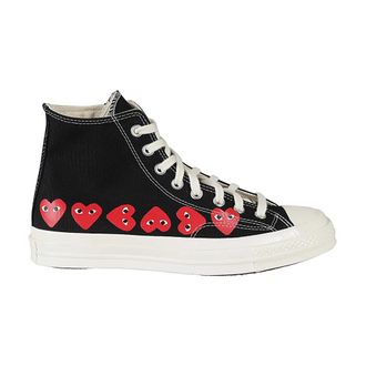 Comme Des Gar&ccedil;ons Heart High Top Sneakers - - Shoes - Herren - Schwarzk - 44 EU