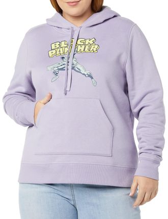 Amazon Essentials Disney | Marvel | Star Wars | Princess Damen Fleece-Kapuzenpulli (in &Uuml;bergr&ouml;&szlig;e erh&auml;ltlich), Marvel Black Panther, XXL Gro&szlig;e Gr&ouml;&szlig;en