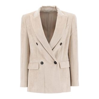 Brunello Cucinelli Blazer - - Jackets - Damen - Beige - M