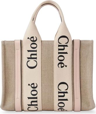 Chlo&eacute; Femme, Sacs, Beige, Taille: ONE Size Woody Small Tote
