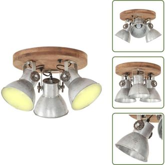 vidaXL The Living Store Deckenlampe Industriestil 25 W Silbern 42x27 cm E27 - Industrielle Deckenleuchte