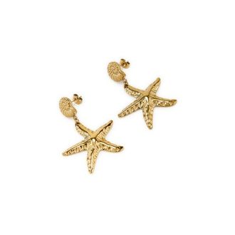 Au Printemps Paris Boucles doreille pendantes coquillage et &eacute;toile de mer