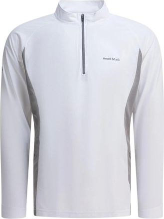 Montbell US Cool Long Sleeve Zip Shirt - Homme - Tops - Blanc - Taille: L