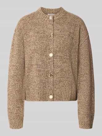 Christian Berg Relaxed Fit Strickjacke aus reiner Wolle in Strick-Optik