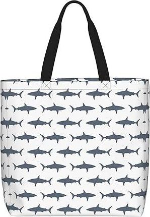 Generic Poissons Et Requins Sac &Agrave; Bandouli&egrave;re D&eacute;contract&eacute; Tote Bag Imperm&eacute;able Sac Cabas Pour Gym Quotidienne Voyage