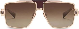 Balmain Femme, Accessoires, Jaune, Taille: 60 MM Lunettes de soleil &agrave; monture g&eacute;om&eacute;trique