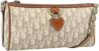 Dior Pre-owned Vintage Trotter Canvas Shoulder Bag - Femme - Pre-owned - Beige - Taille: ONE Size