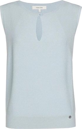 Marie M&eacute;ro Femme, Tops, Bleu, Taille: 46 FR D&eacute;bardeur Ample Sans Manches