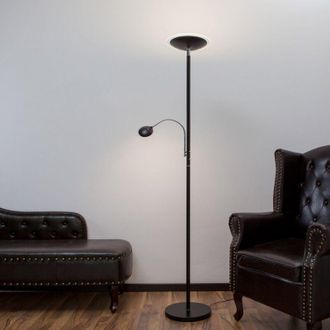 Lindby Gebraucht] Lindby Deckenfluter Malea Mit Led + Lesearm Lampe Leuchte Ip20 5 w 230 v Schw597 B-Ware