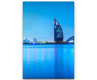 Paul Sinus Art Leinwandbilder | Bilder Leinwand 90x60cm Skyline Dubai