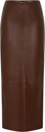 St.Agni Femme, Jupes, Brun, Taille: 38 FR Jupe Colonne en Cuir