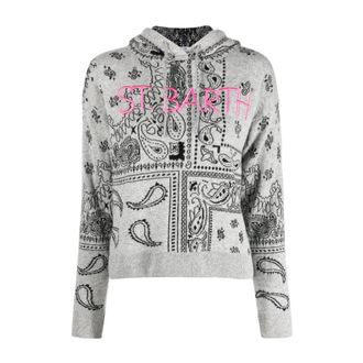 MC2 Saint Barth Meg Crop Emb Bandanna - - Knitwear - Damen - Grau - M