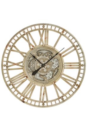 Landscape Wanduhr, Rost, Metall, Kunststoff, 90x6x90 cm, Dekoration, Uhren, Wanduhren