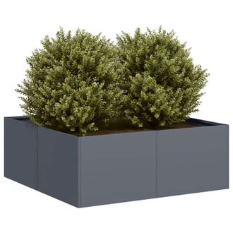 vidaXL Vidaxl - Jardini&egrave;re en acier lamin&eacute; &agrave; froid anthracite 80x80x30 cm - Fond ouvert pour drainage efficace - Id&eacute;al pour plantes et l&eacute;gumes