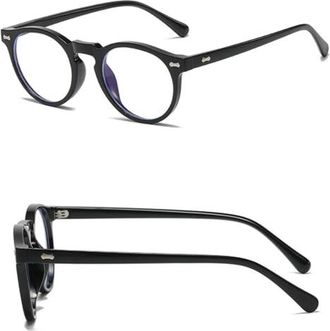 Generic Lunettes de soleil rondes à rivets polarisés pour hommes et femmes, petit cadre, lunettes de soleil océan pour hommes, lunettes colorées vintage, 21, 