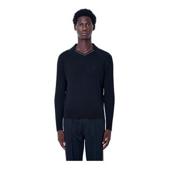 Wales Bonner Roots Poloshirt - - Knitwear - Herren - Schwarzk - M