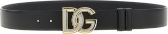 Dolce & Gabbana DG Cross Buckle Belt - Black