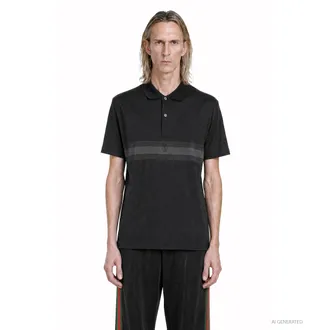 Gucci Web and Gucci Crest Jersey Polo