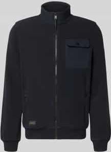 Camel Active Sweatjacke mit Stehkragen und Brusttasche