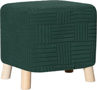 Generic Quadratischer Ottomanen-Bezug für Wohnzimmer, Ottomane, Schonbezug, dehnbar, elastisch, Hocker, Möbelschutz (Grün-A, 68,6-81,3 cm)